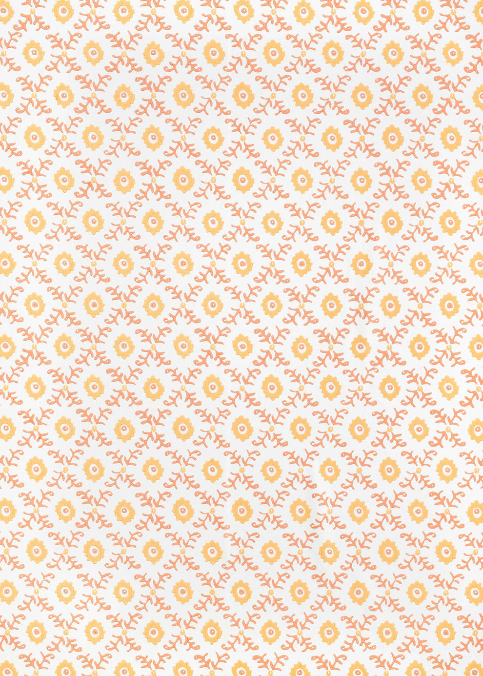 Folk Flower Wallpaper ~ Yellow / Terracotta – Tess Newall